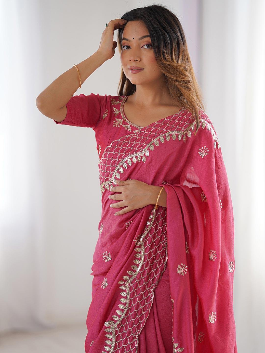 Buy Satrani Embellished Embroidered Saree - Sarees for Women 33466644 ...