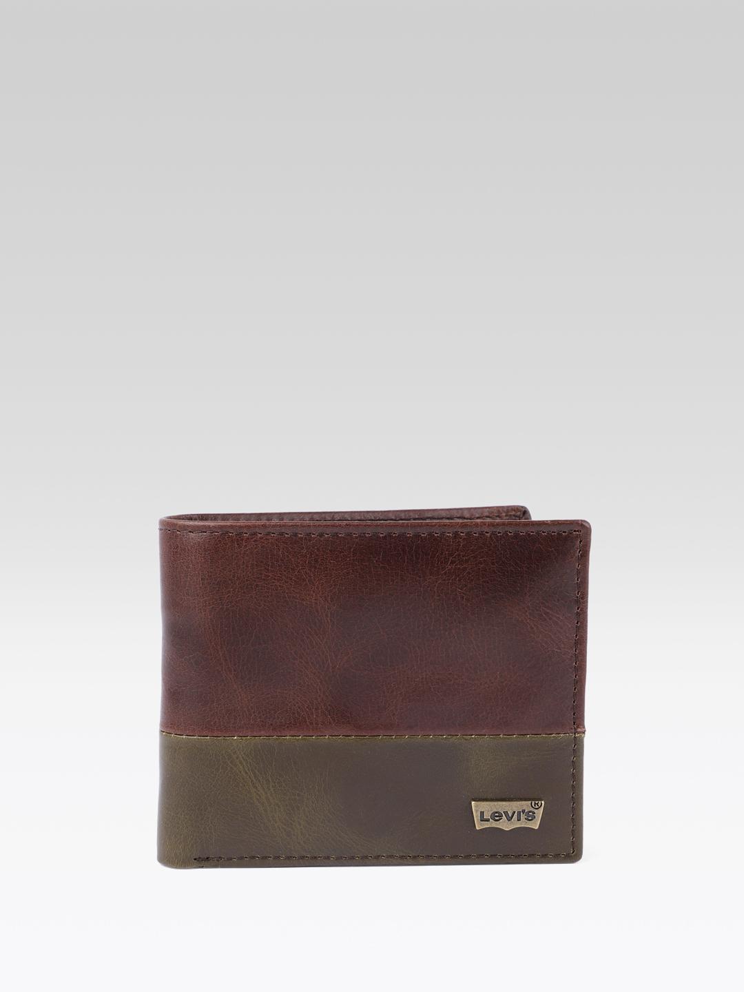 Buy Levis Men's Brown Colorblock Bi Fold Wallet - Wallets for Men ...