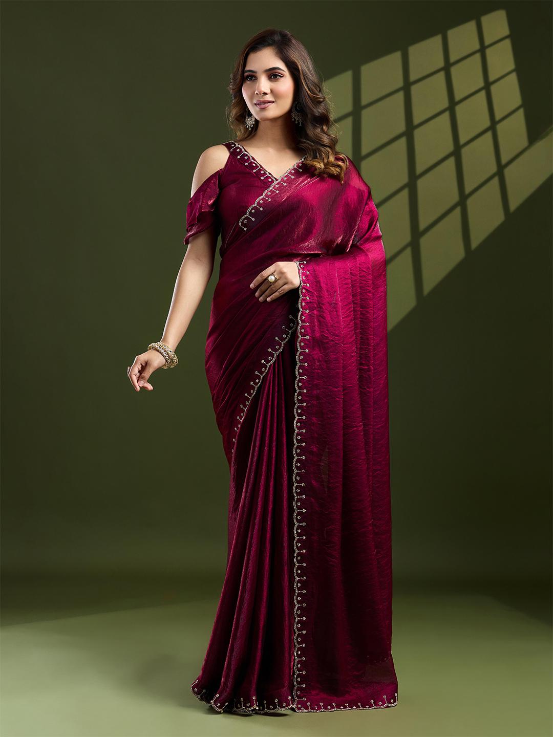 Buy KIMISHA Beads And Stones Designer Saree - Sarees for Women 33472793 ...