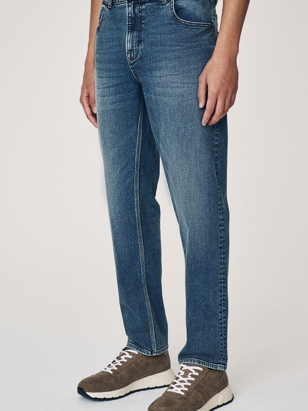 Buy NEXT Men Slim Fit Mid Rise Light Fade Stretchable Jeans - Jeans for ...
