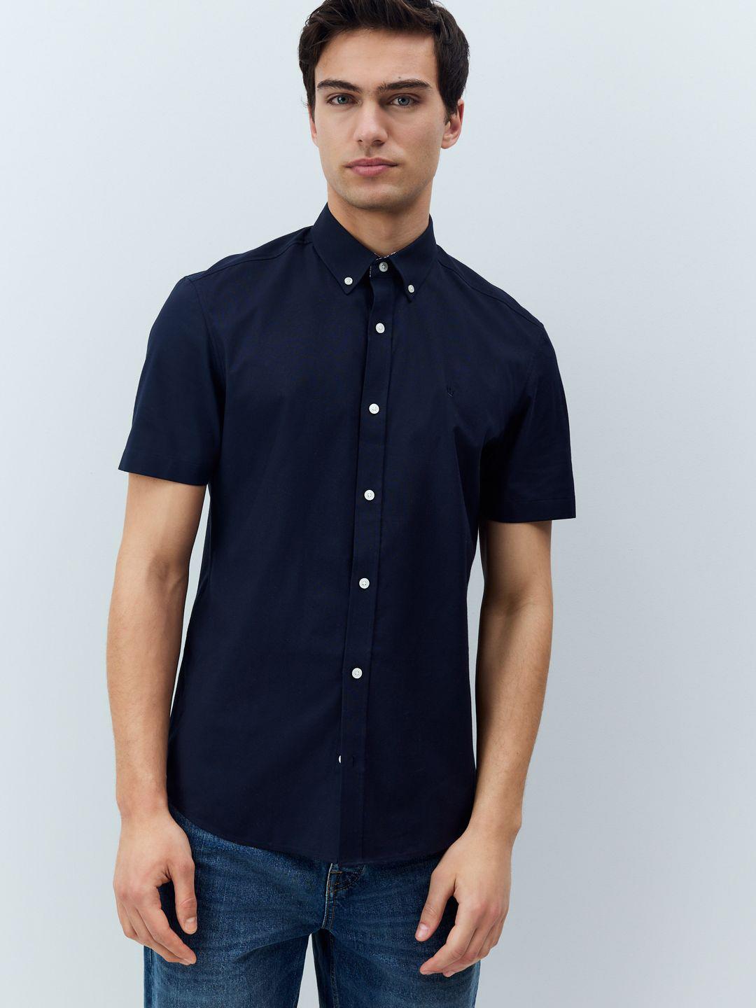 Buy NEXT Men Oxford Weave Casual Shirt - Shirts for Men 33483477 | Myntra