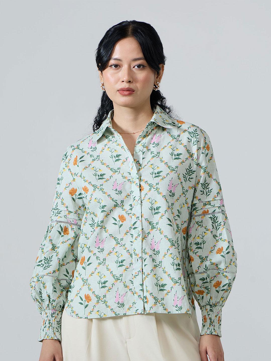 Buy 20Dresses Xxd Cottage Core Women Floral Printed Cutaway Collar ...
