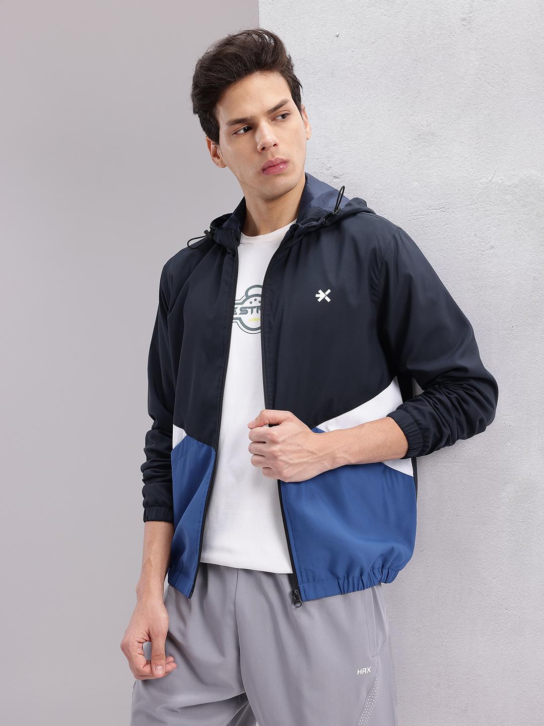 Buy HRX By Hrithik Roshan Men Colourblocked Hooded Bomber Lifestyle ...