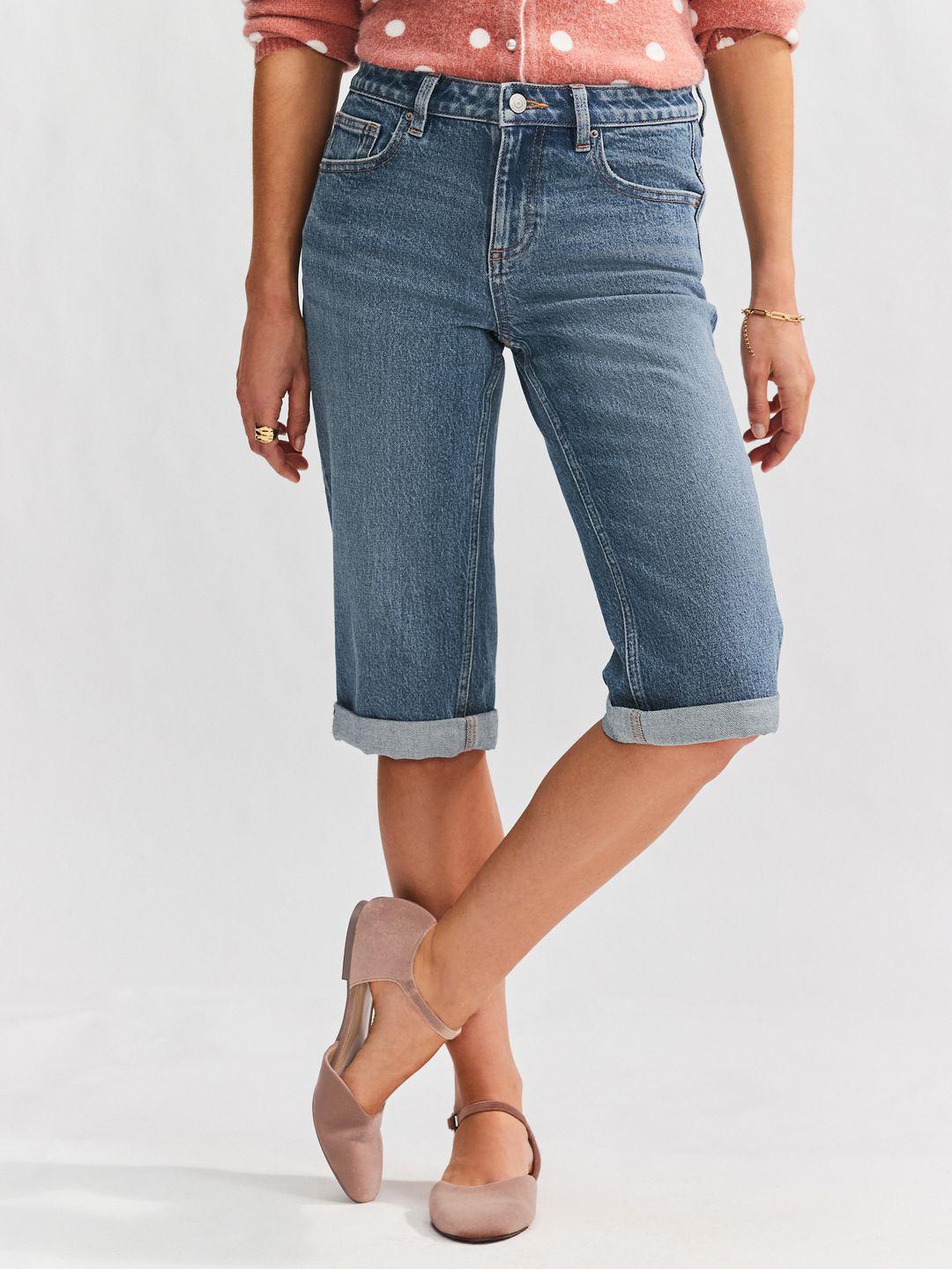 Buy NEXT Women Regular Fit Denim Shorts - Shorts for Women 33552847 ...