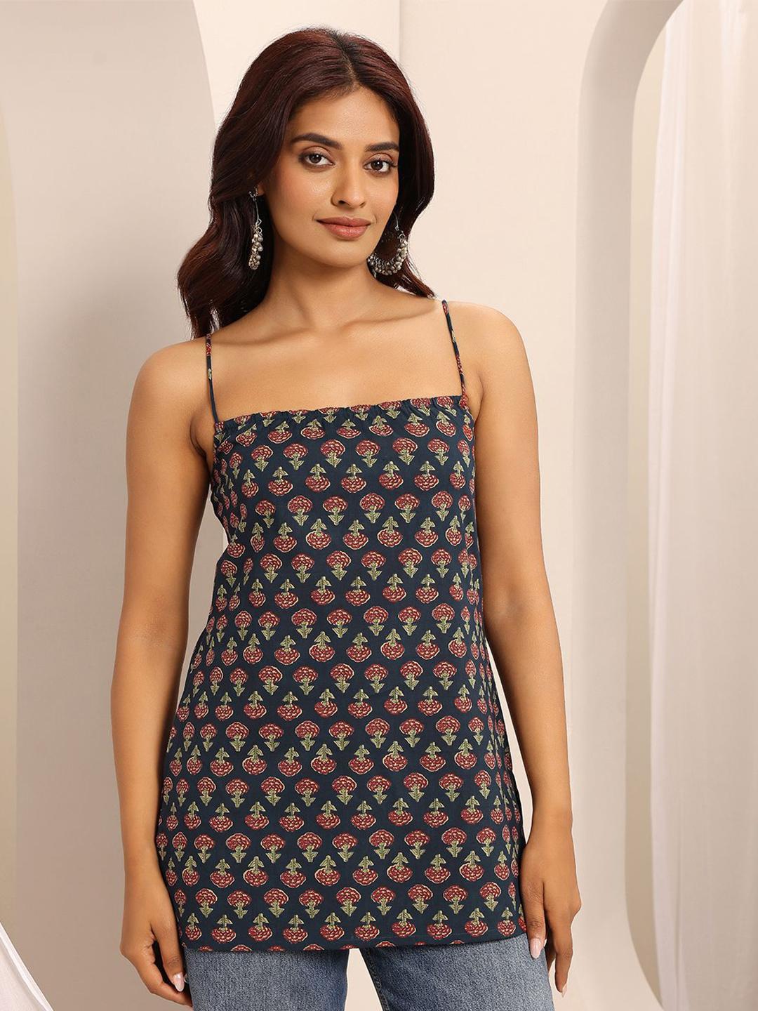 Buy Libas Women Floral Printed Square Neck Kurti - Kurtis for Women ...