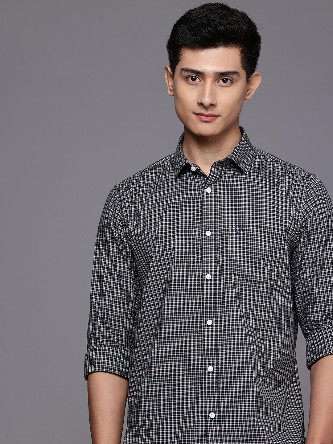Buy Allen Solly Pure Cotton Classic Fit Checked Casual Shirt - Shirts ...