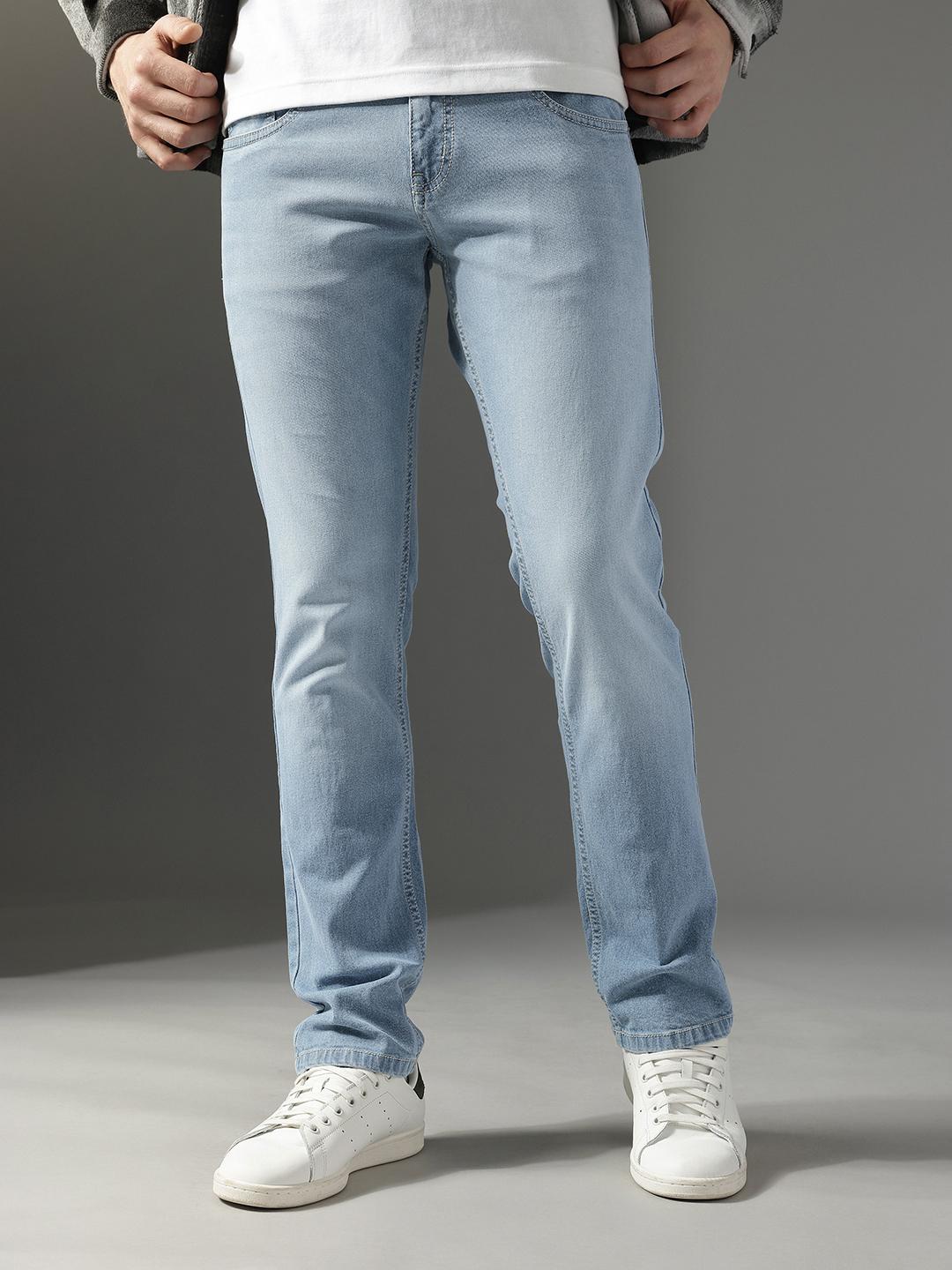 Buy FCUK Men Smart Slim Fit Mid Rise Light Fade Stretchable Jeans ...