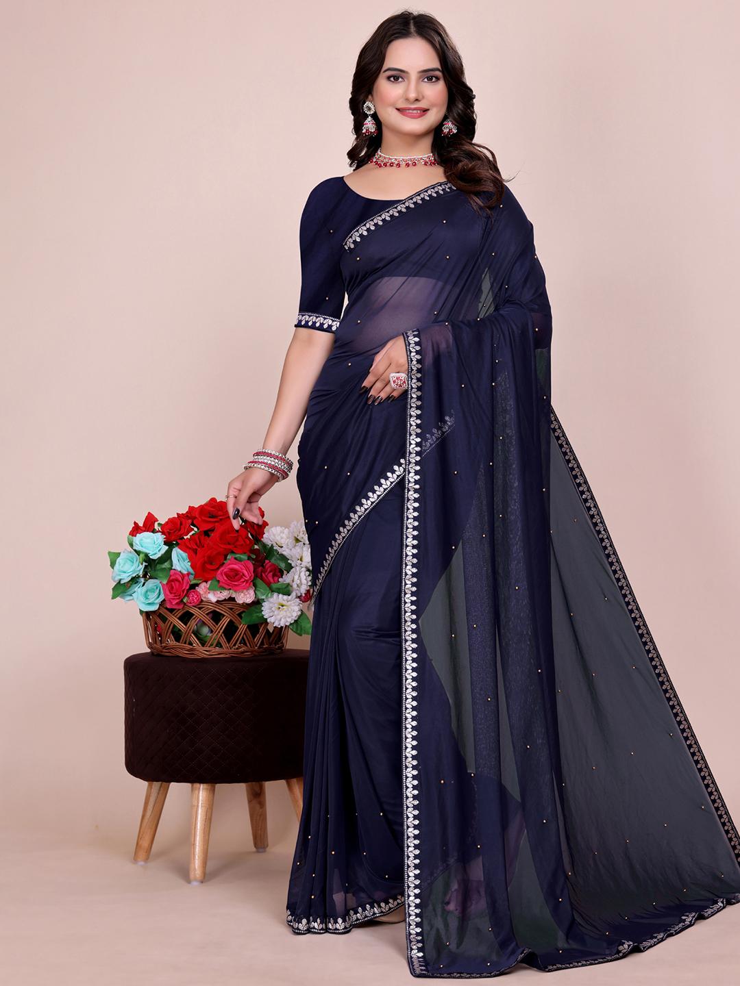 Buy Moda Rapido Embellished Saree - Sarees for Women 33625674 | Myntra