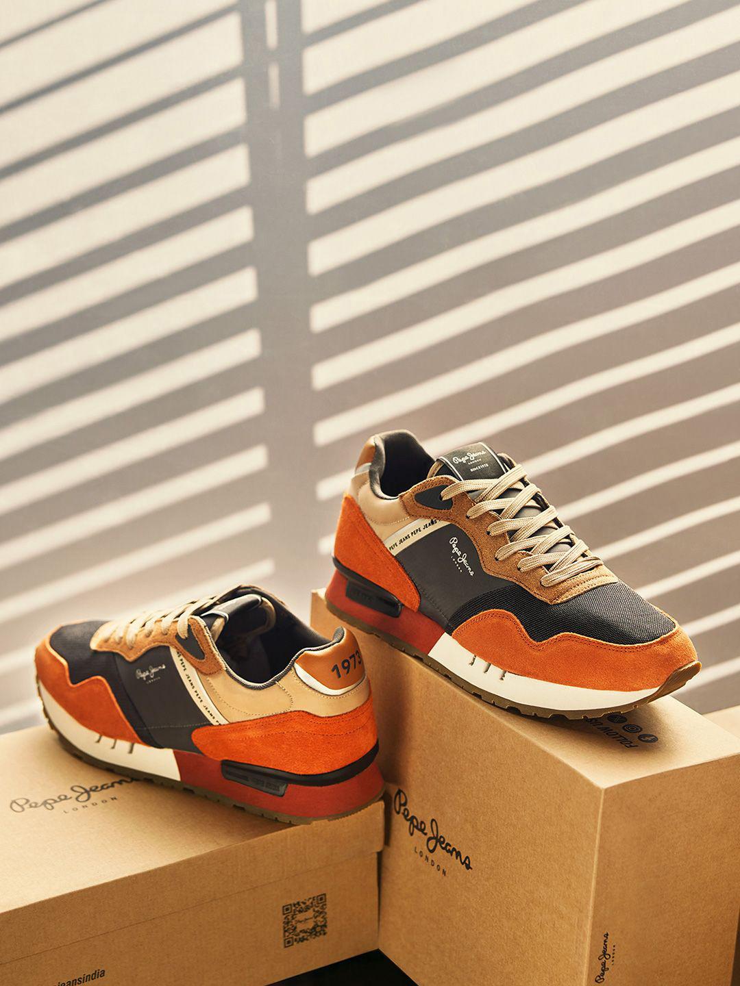 Buy Pepe Jeans Men Colourblocked Sneakers - Casual Shoes for Men ...