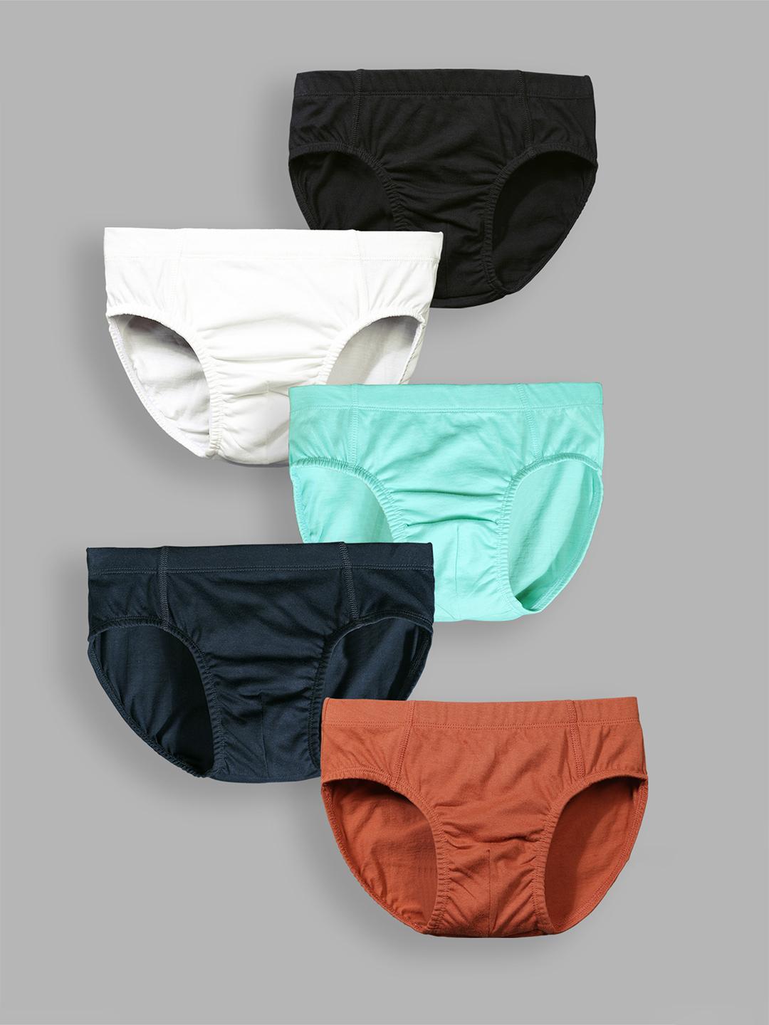 Buy TRESNOVA Boys Pack Of 5 Pure Cotton Basic Briefs With Anti ...