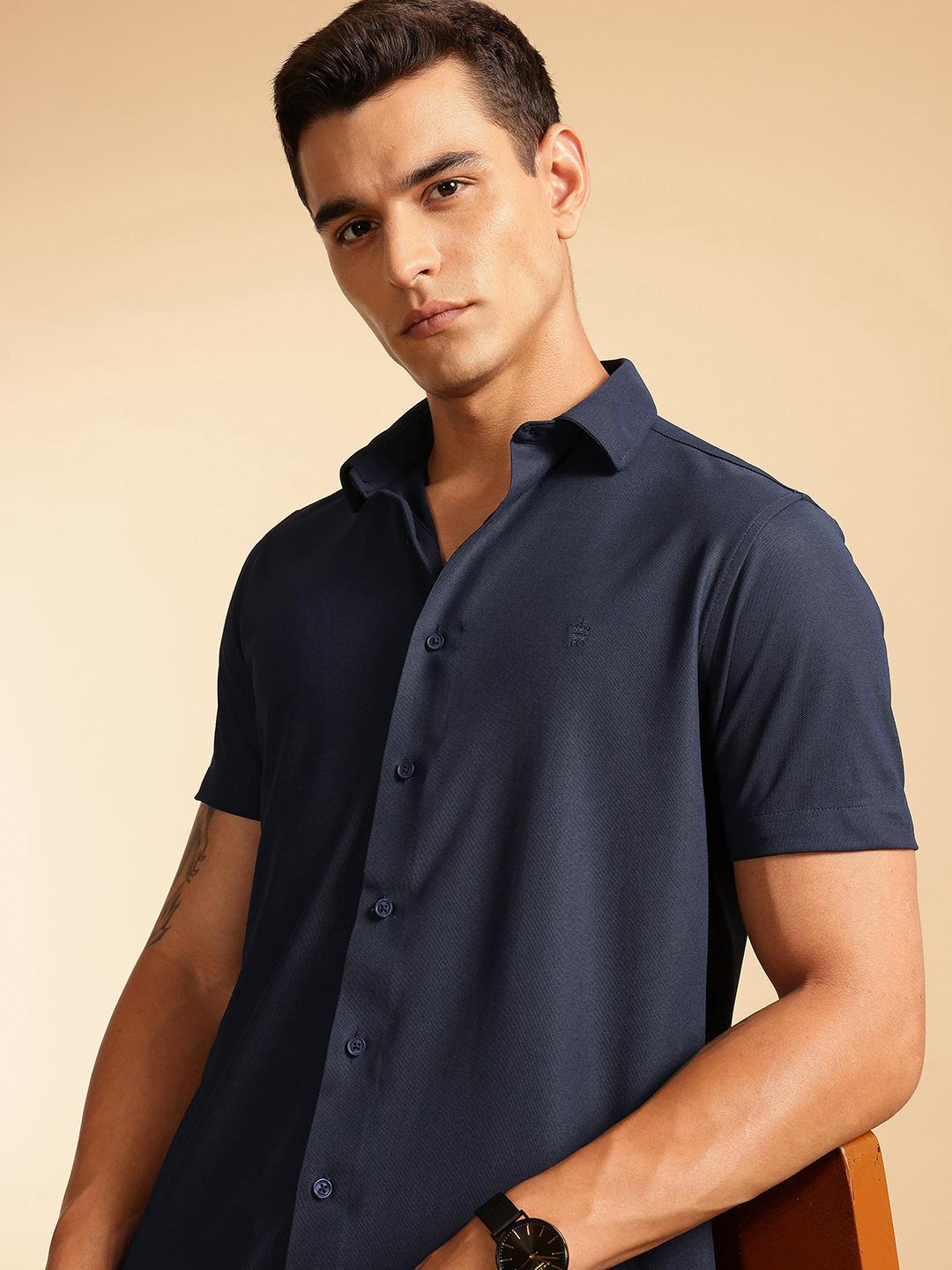 Buy French Connection Slim Fit Knitted Casual Shirt - Shirts for Men ...