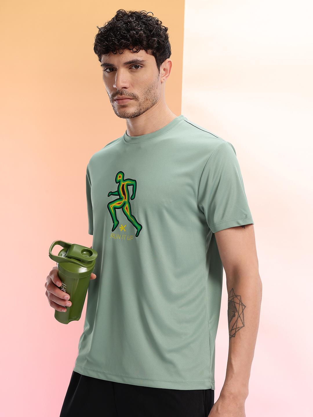 Buy HRX By Hrithik Roshan Graphic Printed Running T Shirt - Tshirts for ...