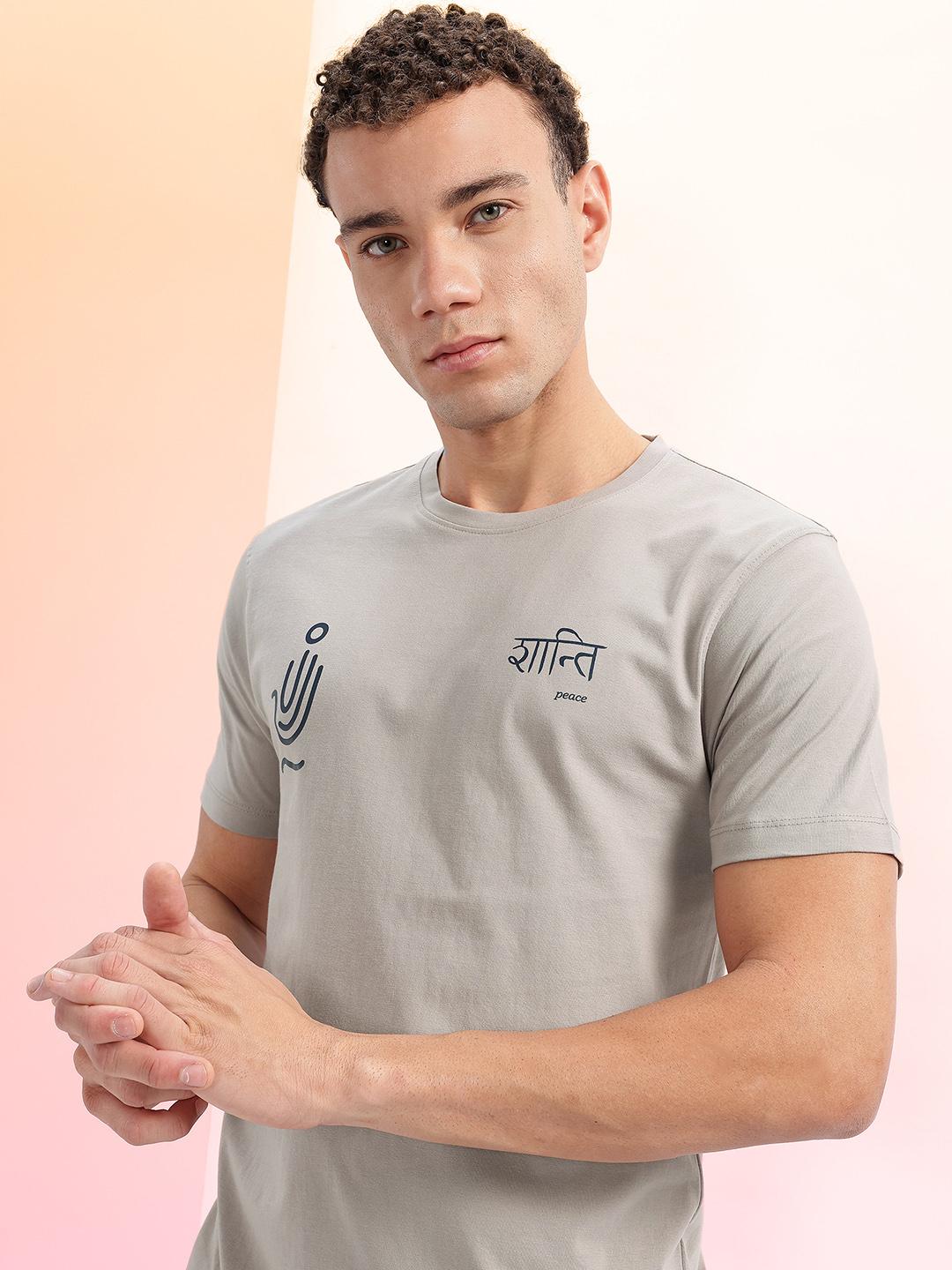 Buy HRX By Hrithik Roshan Conversational Printed Pure Cotton Yoga T ...