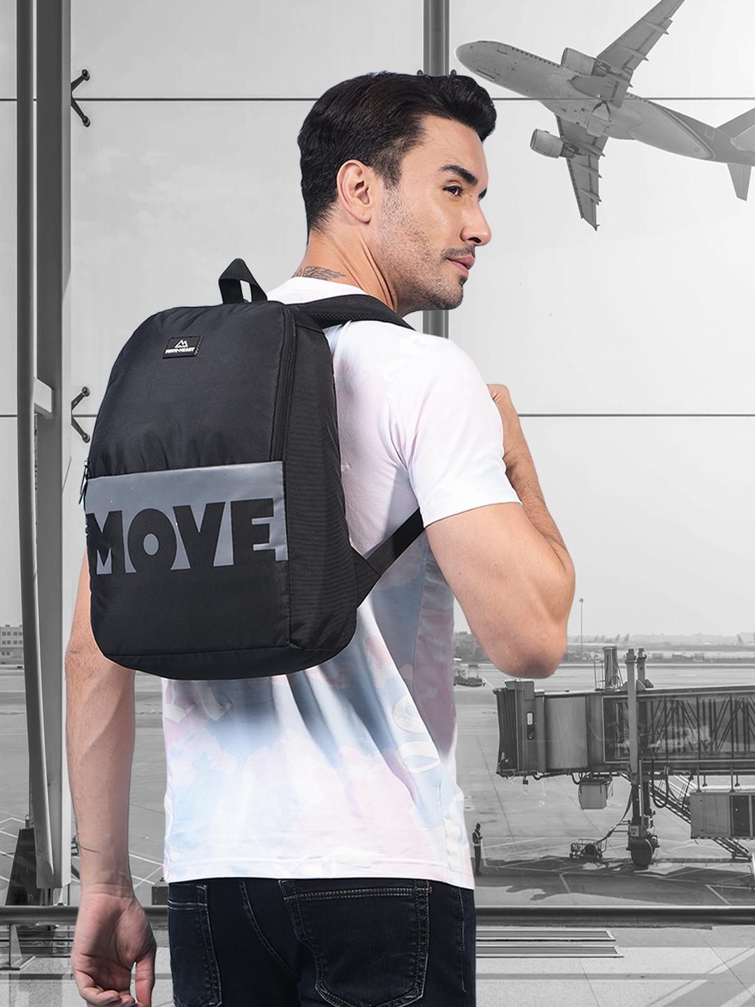 Buy MOVE MEANT Unisex Typography Embroidered Backpack - Backpacks for ...