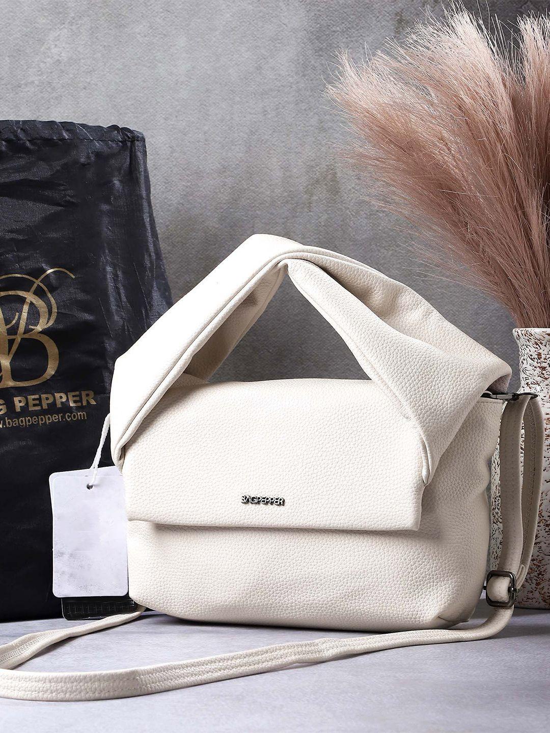 Buy Bag Pepper PU Structured Handheld Bag With Cut Work - Handbags for ...