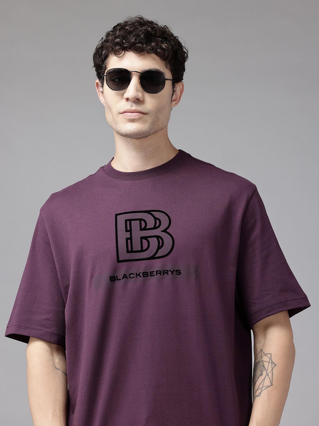 Buy Blackberrys Brand Logo Print Relaxed Fit Pure Cotton T Shirt ...