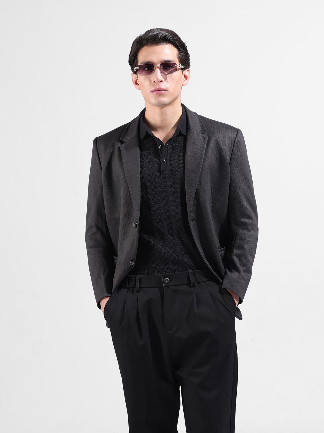 Buy The Indian Garage Co. X Luxe Men Comfort Fit Printed Formal Blazer ...