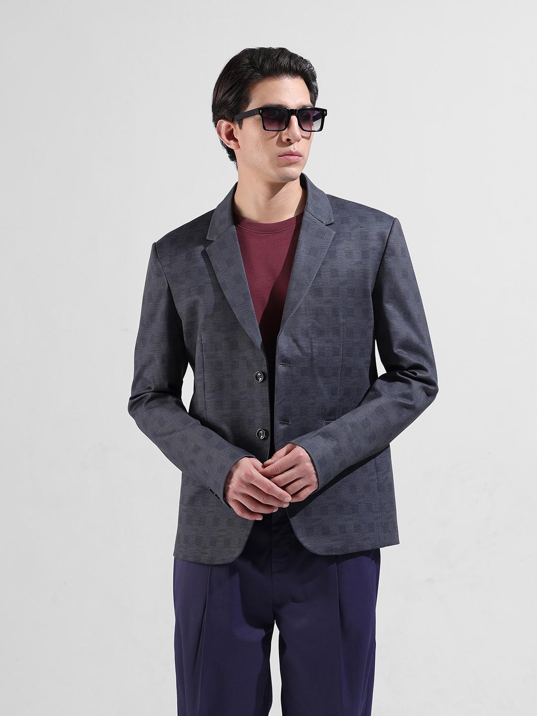 Buy The Indian Garage Co. X Luxe Men Comfort Fit Checkered Formal ...