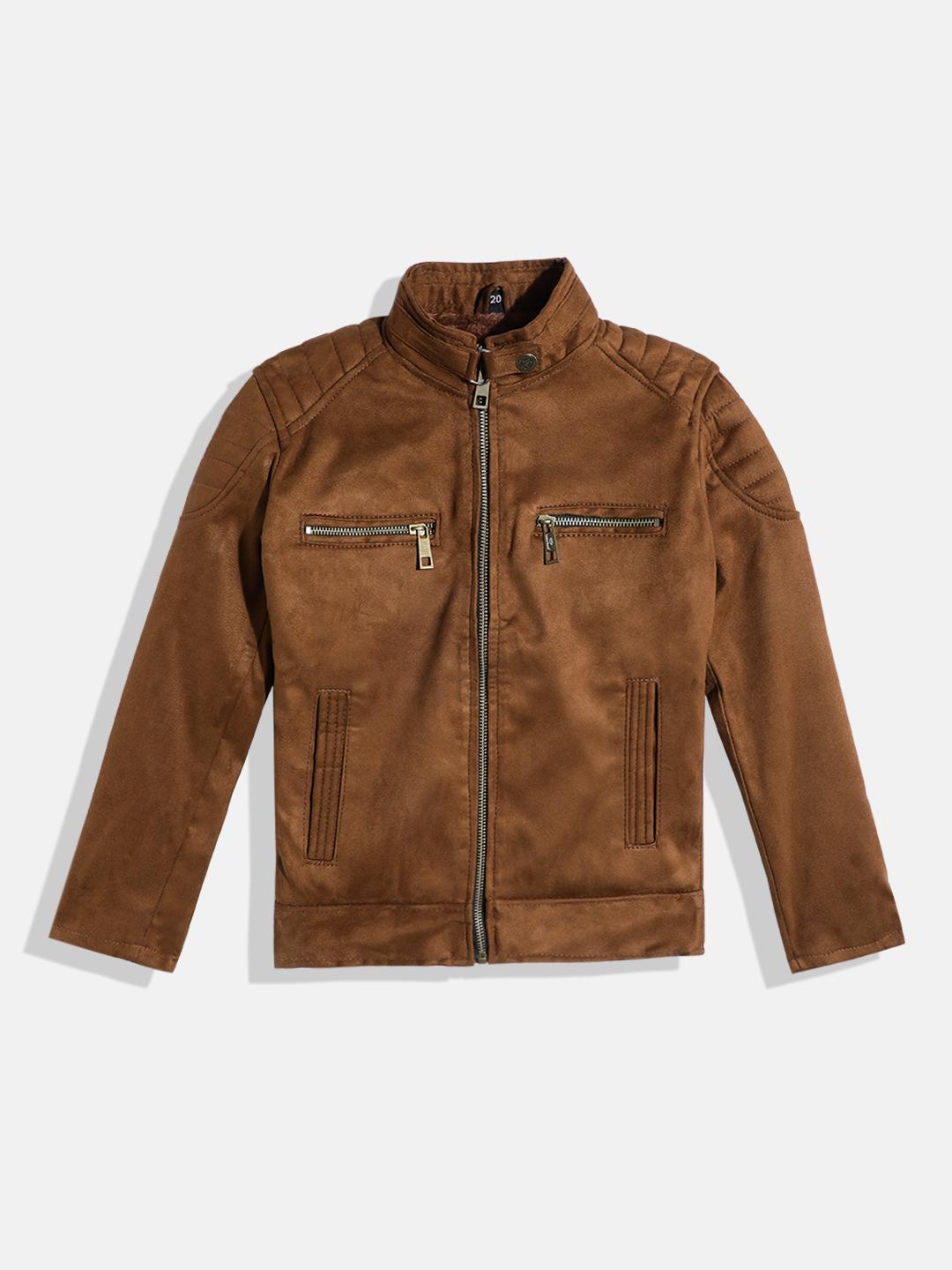 Buy Leather Retail Boys Suede Lightweight Leather Jacket - Jackets for ...
