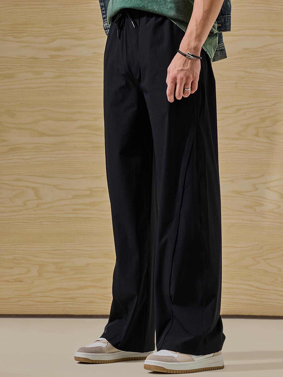 Buy Snitch Men Solid Mid Rise Relaxed Fit Trouser - Trousers for Men ...