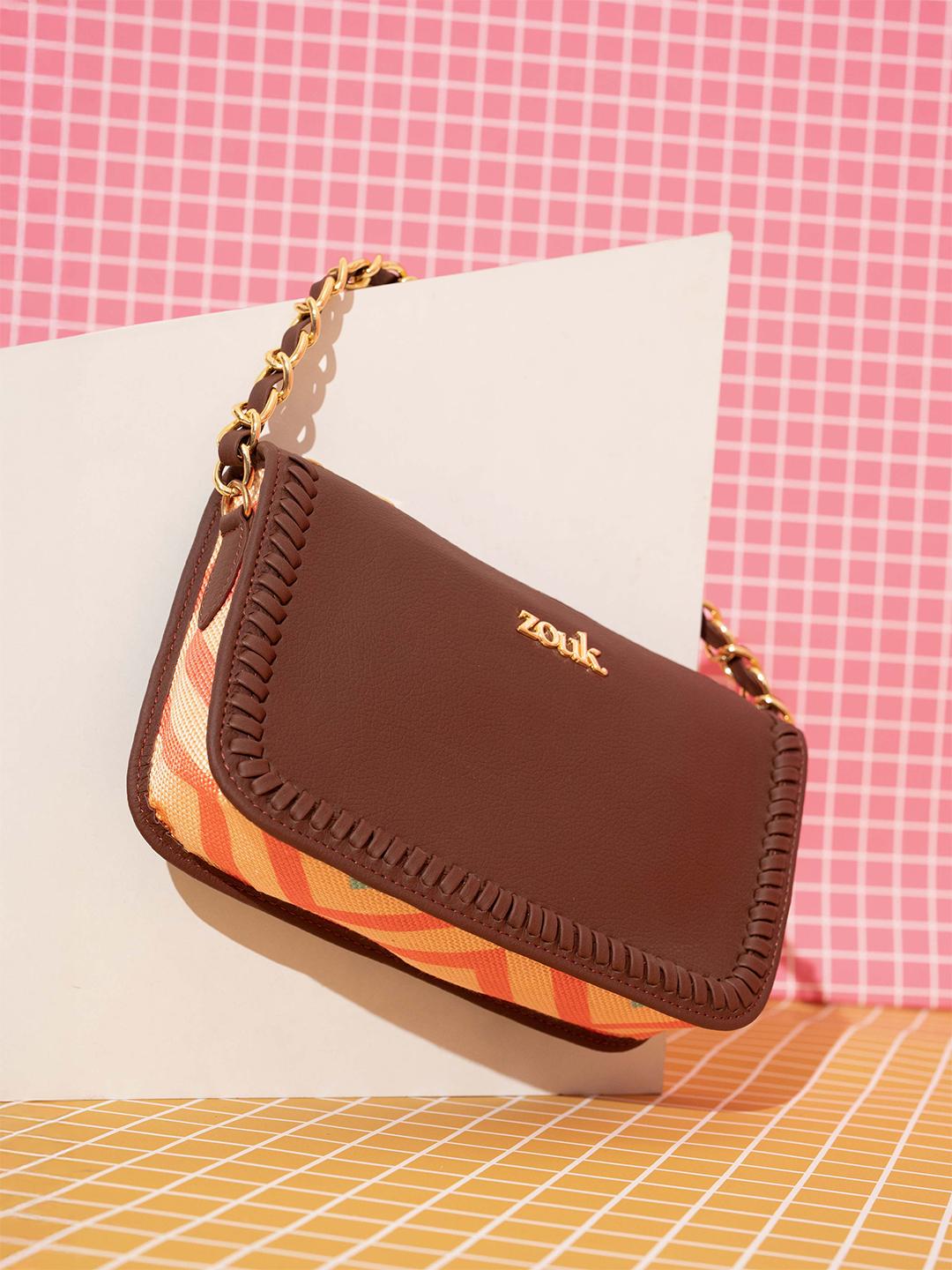 Buy ZOUK Women Aalya Baguette WavBeach Textured Sling Bag - Handbags ...