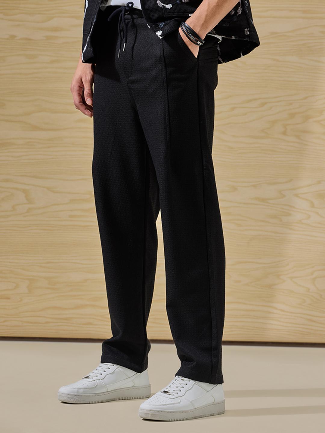 Buy Snitch Men Mid Rise Slim Fit Easy Wash Trouser - Trousers for Men ...