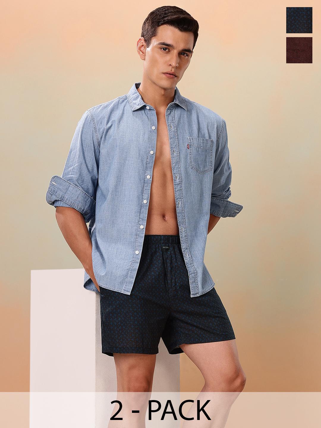 Buy Mast & Harbour Men Pack Of 2 Printed Boxers - Boxers for Men ...