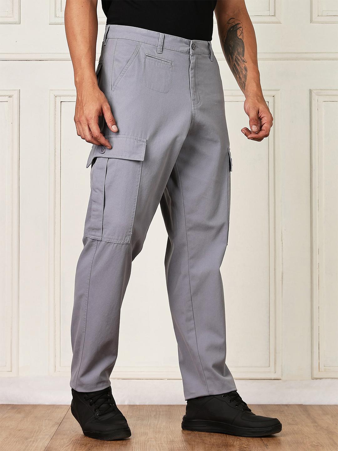 Buy Thomas Scott Men Smart Straight Fit Mid Rise Cargos - Trousers for ...