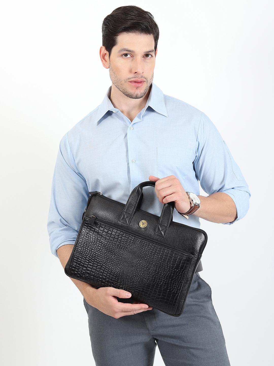 Buy Steve Jhonson Men Leather Laptop Bag - Laptop Bag for Men 34142475 ...