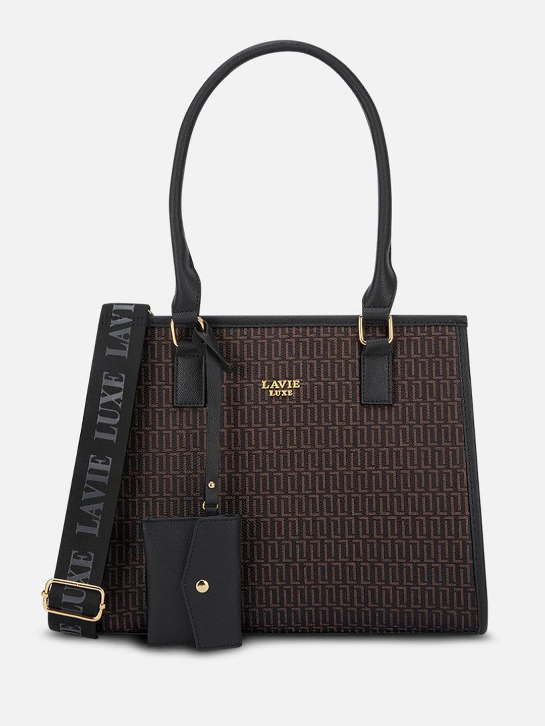 Buy LAVIE LUXE Printed Structured Primium Oversized Structured Satchel ...