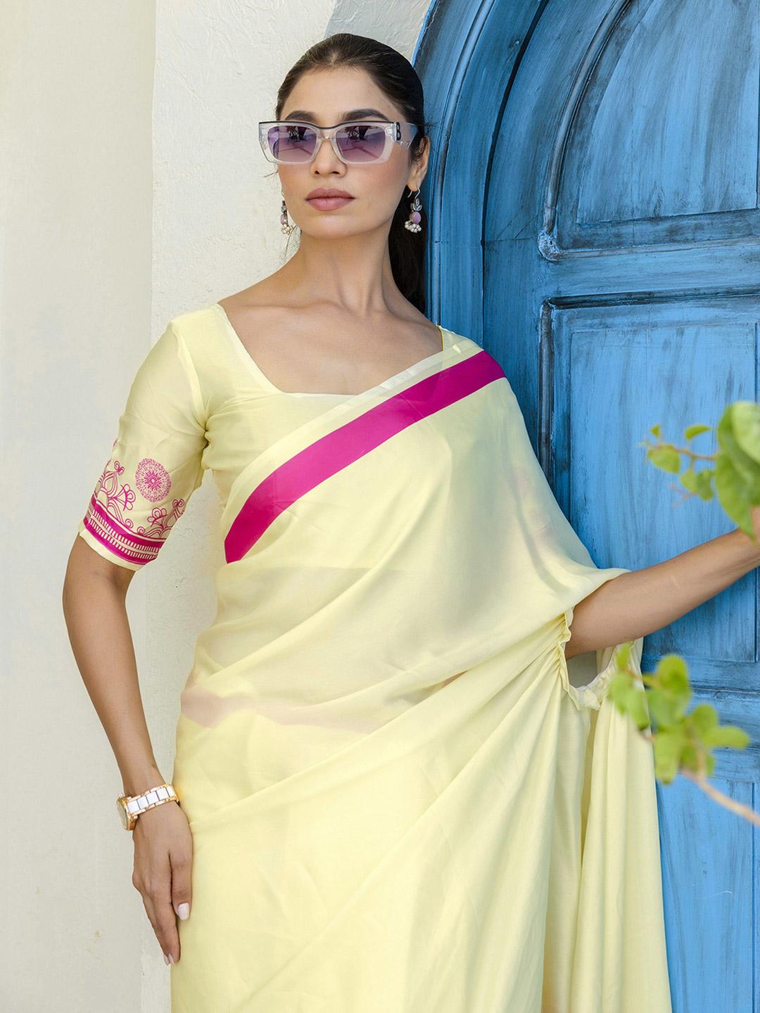 Buy Satrani Ethnic Motifs Saree - Sarees for Women 34170056 | Myntra
