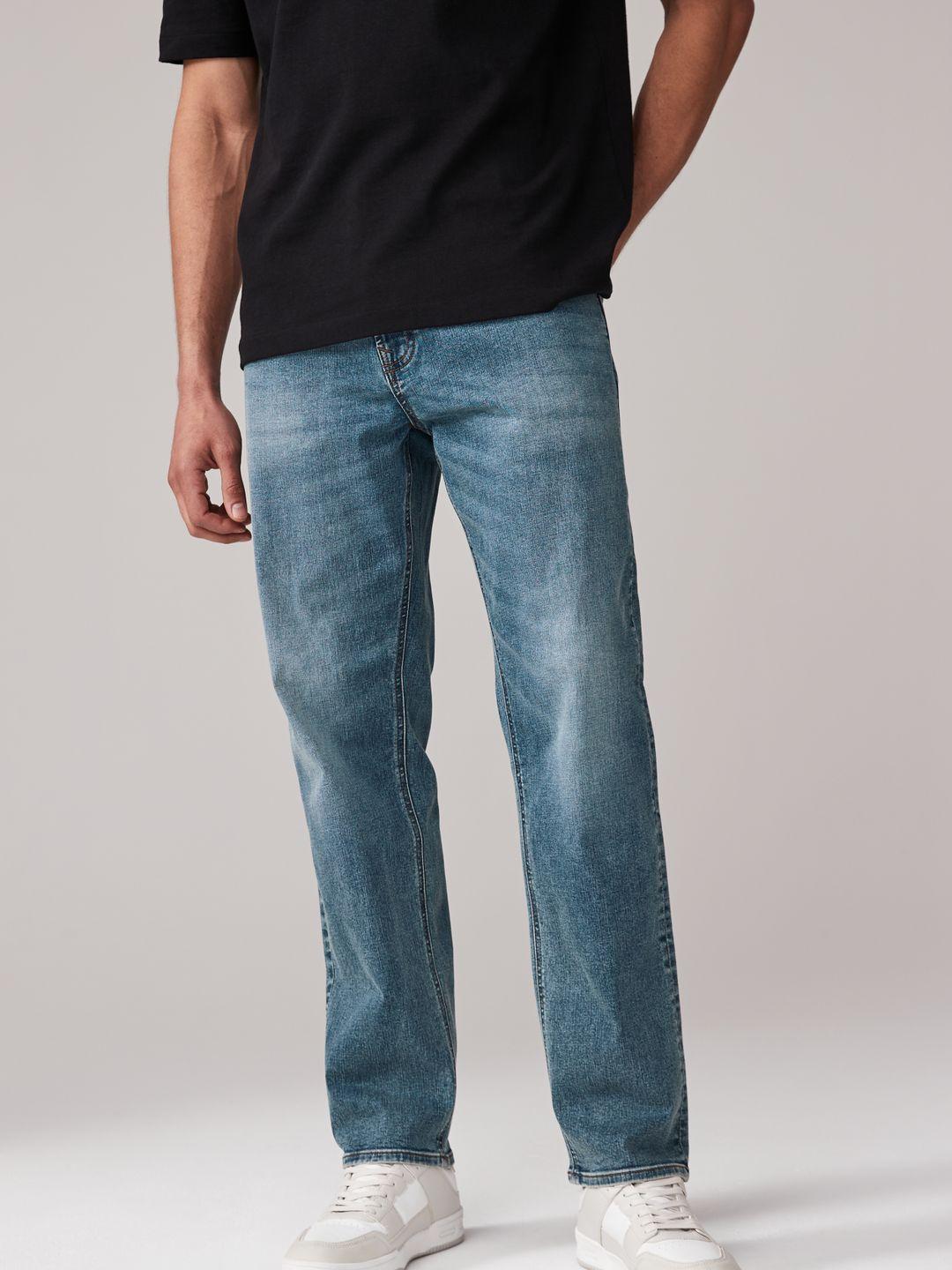 Buy NEXT Men Straight Fit Light Fade Stretchable Jeans - Jeans for Men ...