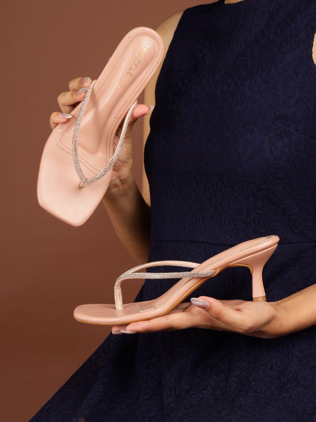 Buy Truffle Collection Embellished Regular Stiletto Sandals - Heels for ...