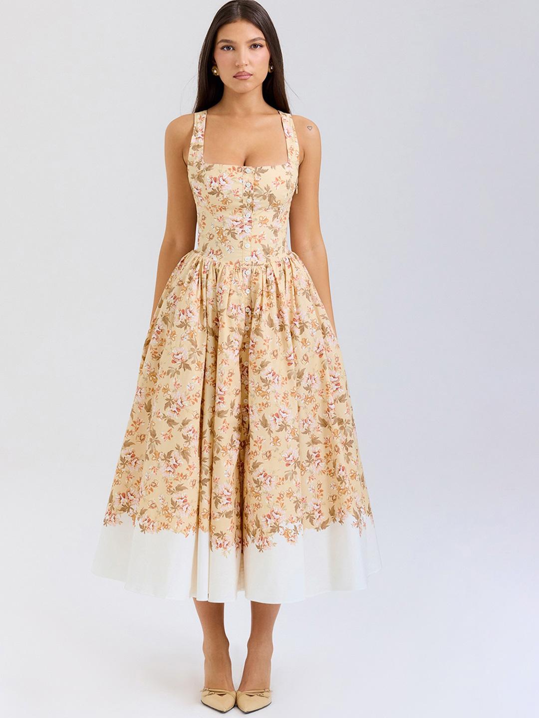 Buy JC Mode Women Floral Printed Fit And Flare Dress - Dresses for ...