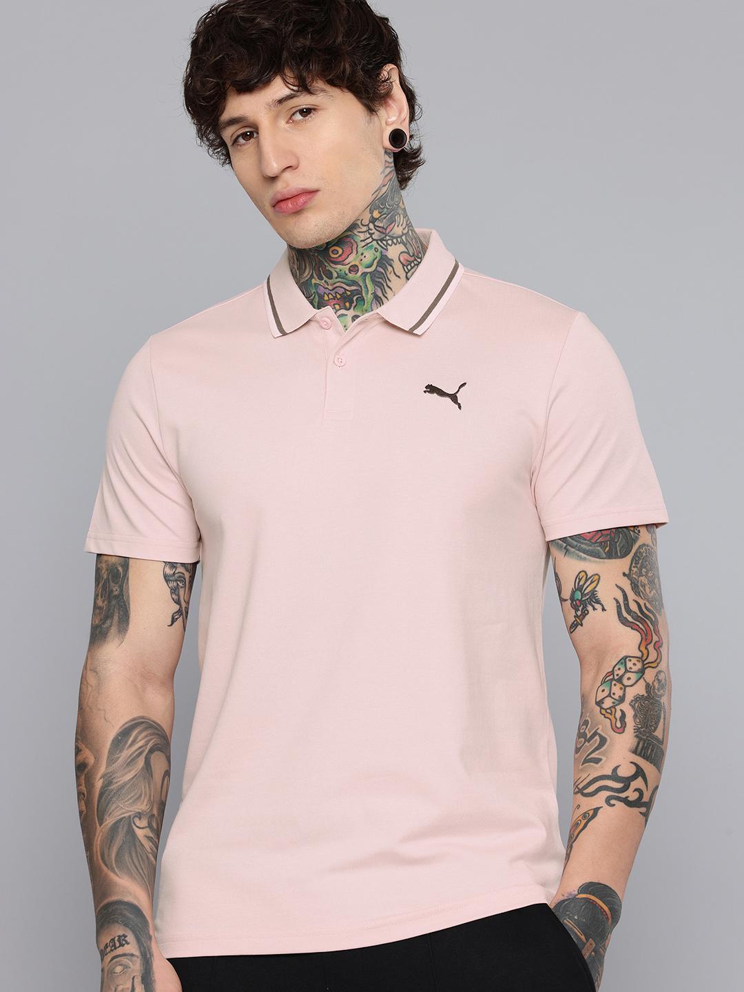 Buy Puma ESS ELEVATED Polo Collar Slim Fit T Shirt - Tshirts for Men ...