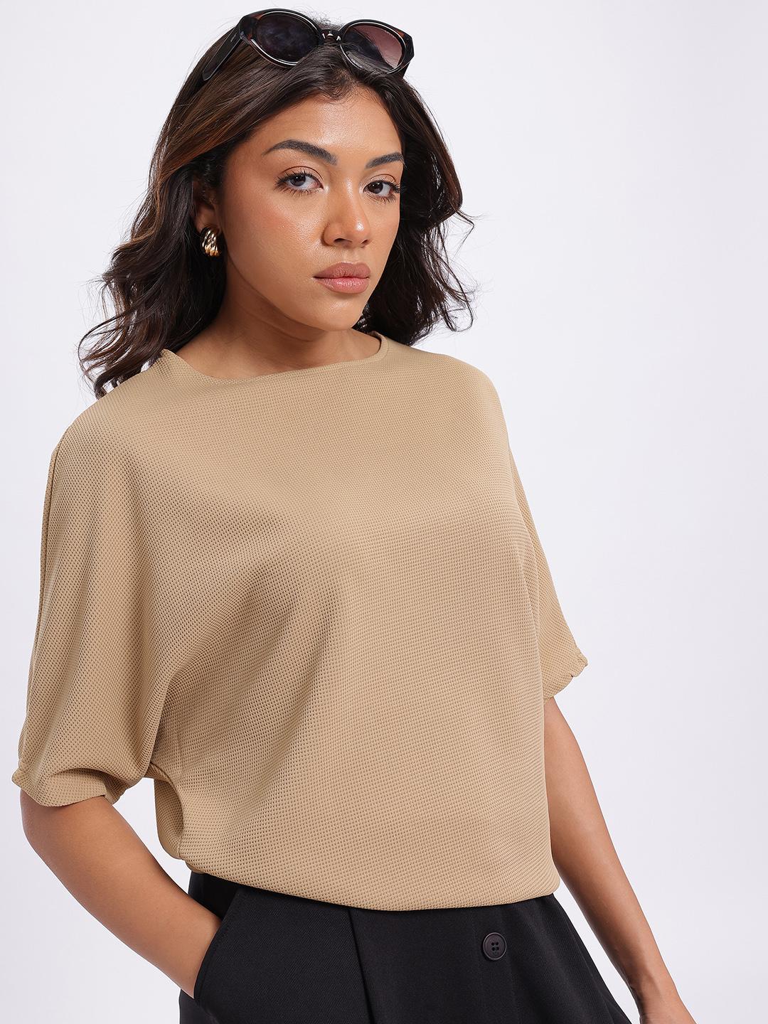 Buy SZN Solid Round Neck Top - Tops for Women 34426478 | Myntra