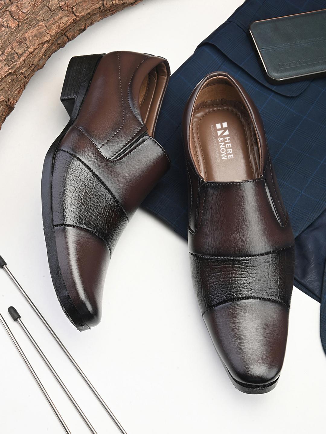Buy HERE&NOW Men Formal Slip Ons Shoes - Formal Shoes for Men 34444120 ...