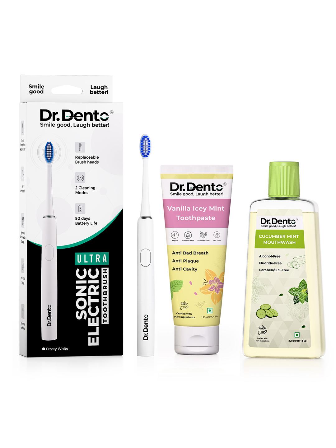 Buy Dr. Dento Set Of Vanilla Toothpaste 125gm, Cucumber Mouthwash 300ml ...