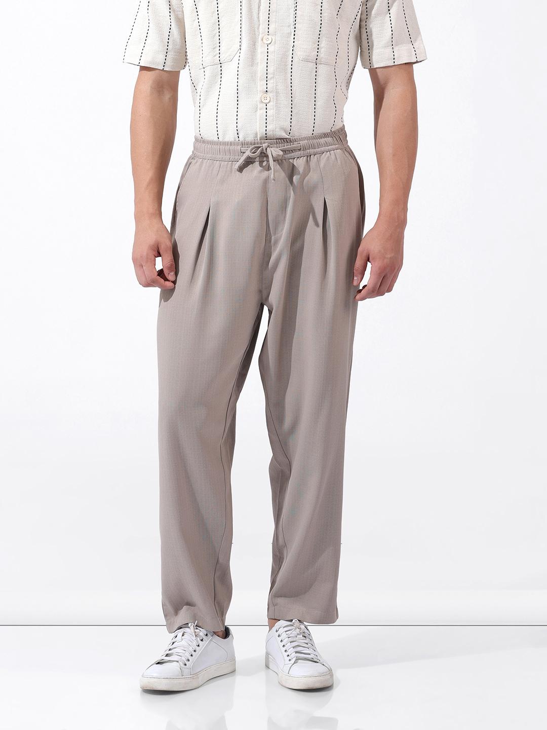 Buy The Indian Garage Co Men Drop Crotch Loose Fit Harem Trousers ...
