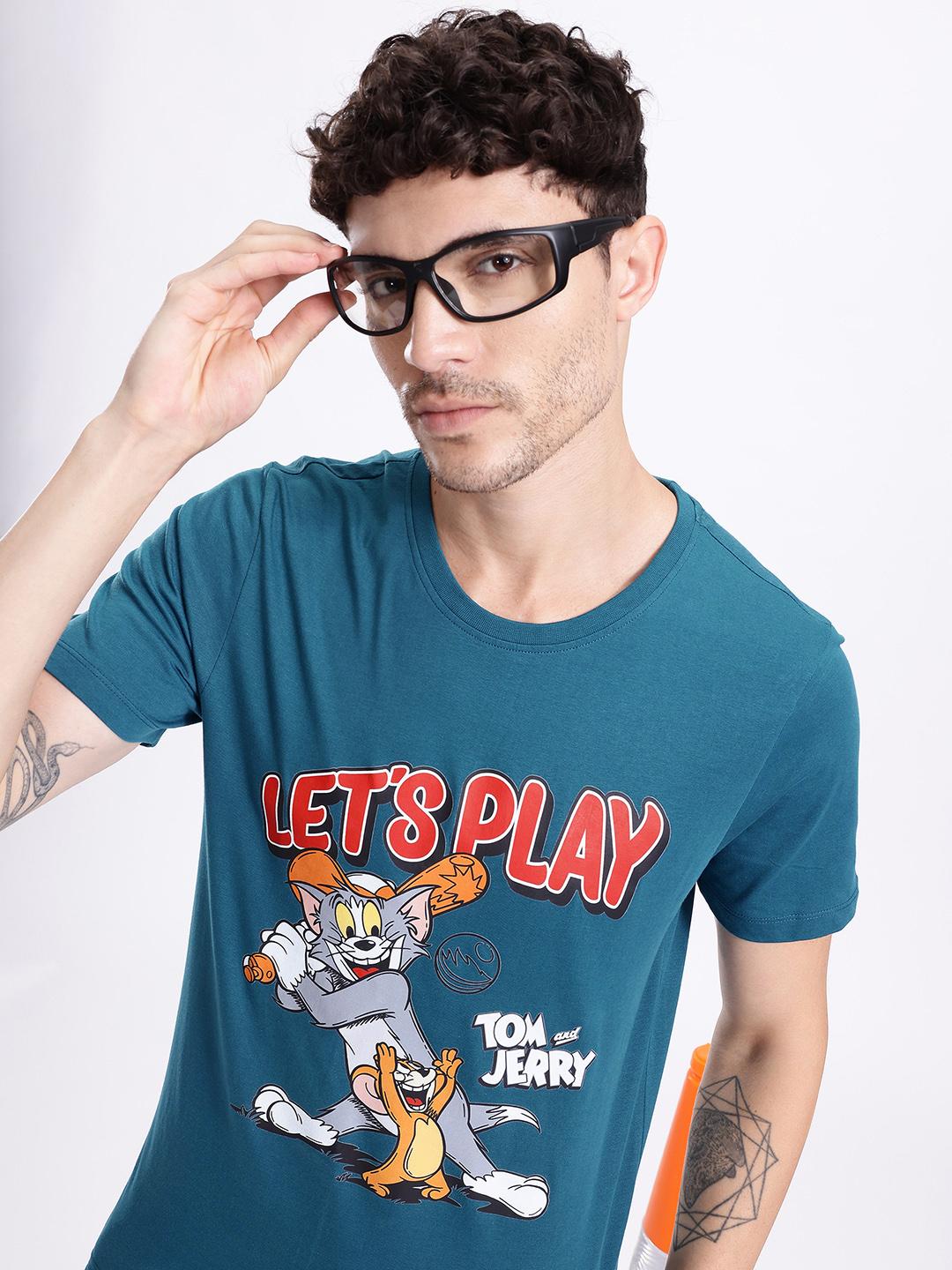 Buy Kook N Keech Tom & Jerry Printed Pure Cotton T Shirt - Tshirts for ...