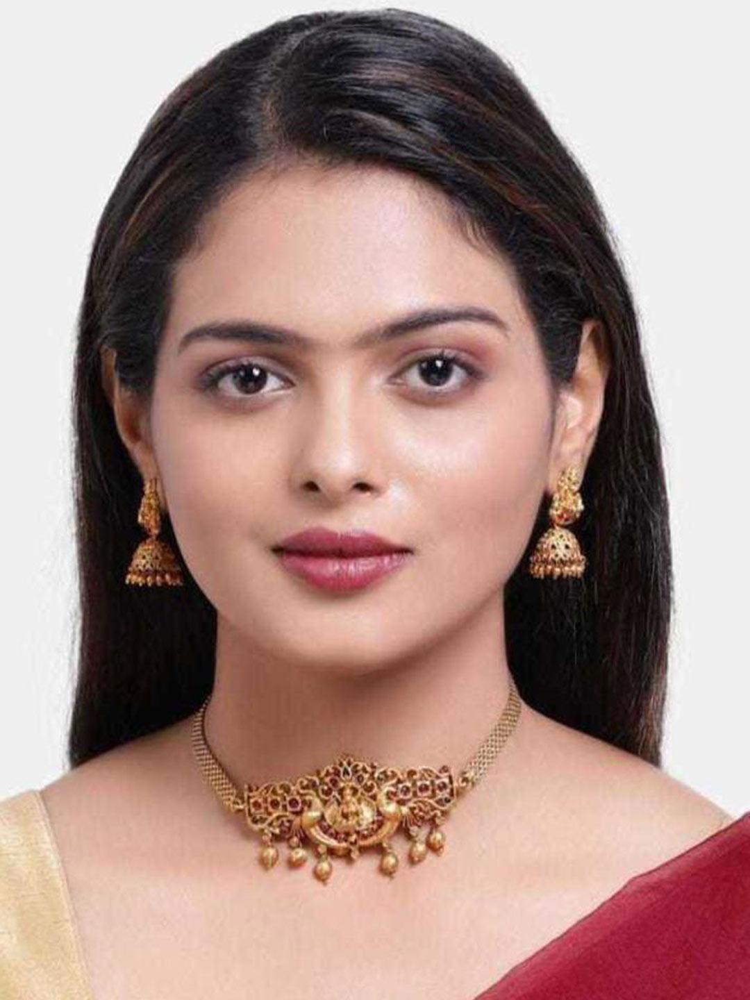 Buy Anouk South Indian Temple Gold Plated Choker Necklace - Jewellery ...