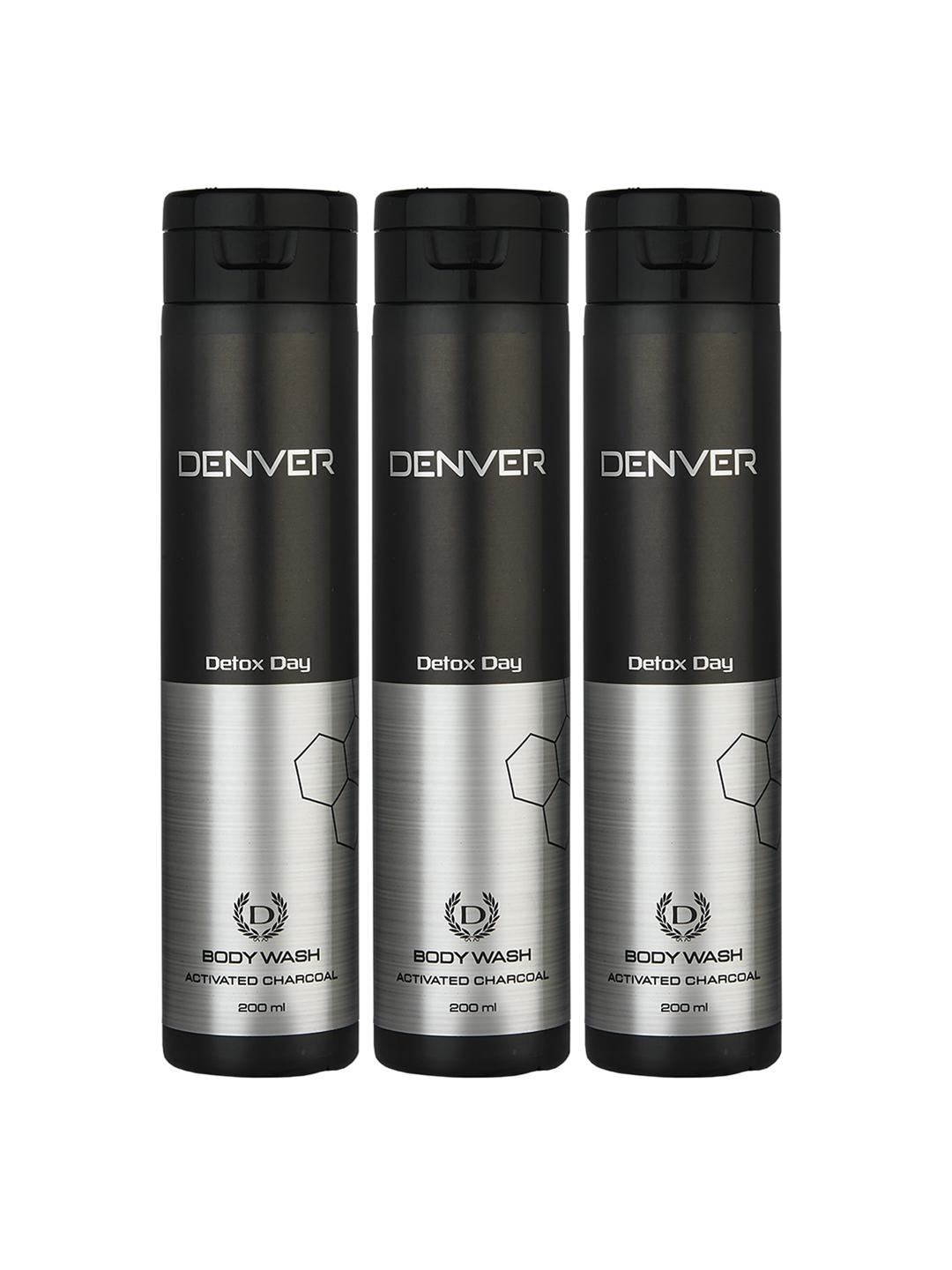 Buy Denver Men Set Of 3 Detox Day Body Wash With Activated Charcoal 200 ...