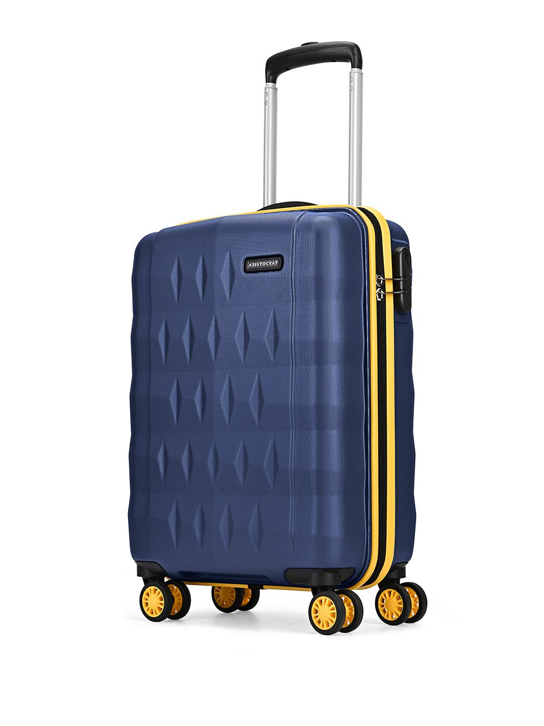 Buy Aristocrat Comet Blue Small Hard Luggage 56cm Cabin Trolley Bag ...