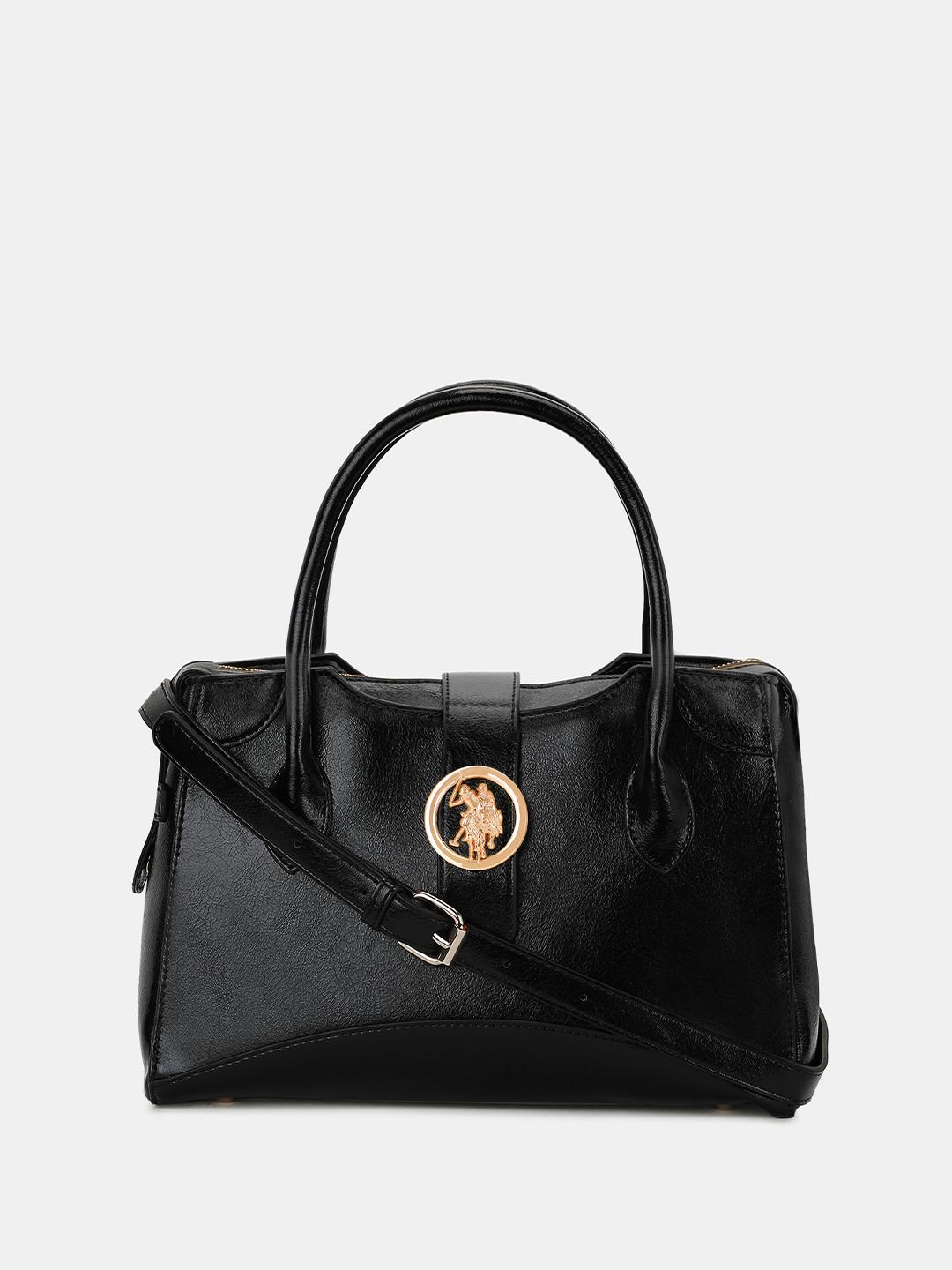 Buy U.S. Polo Assn. Women Solid Structured Handheld Bag - Handbags for ...