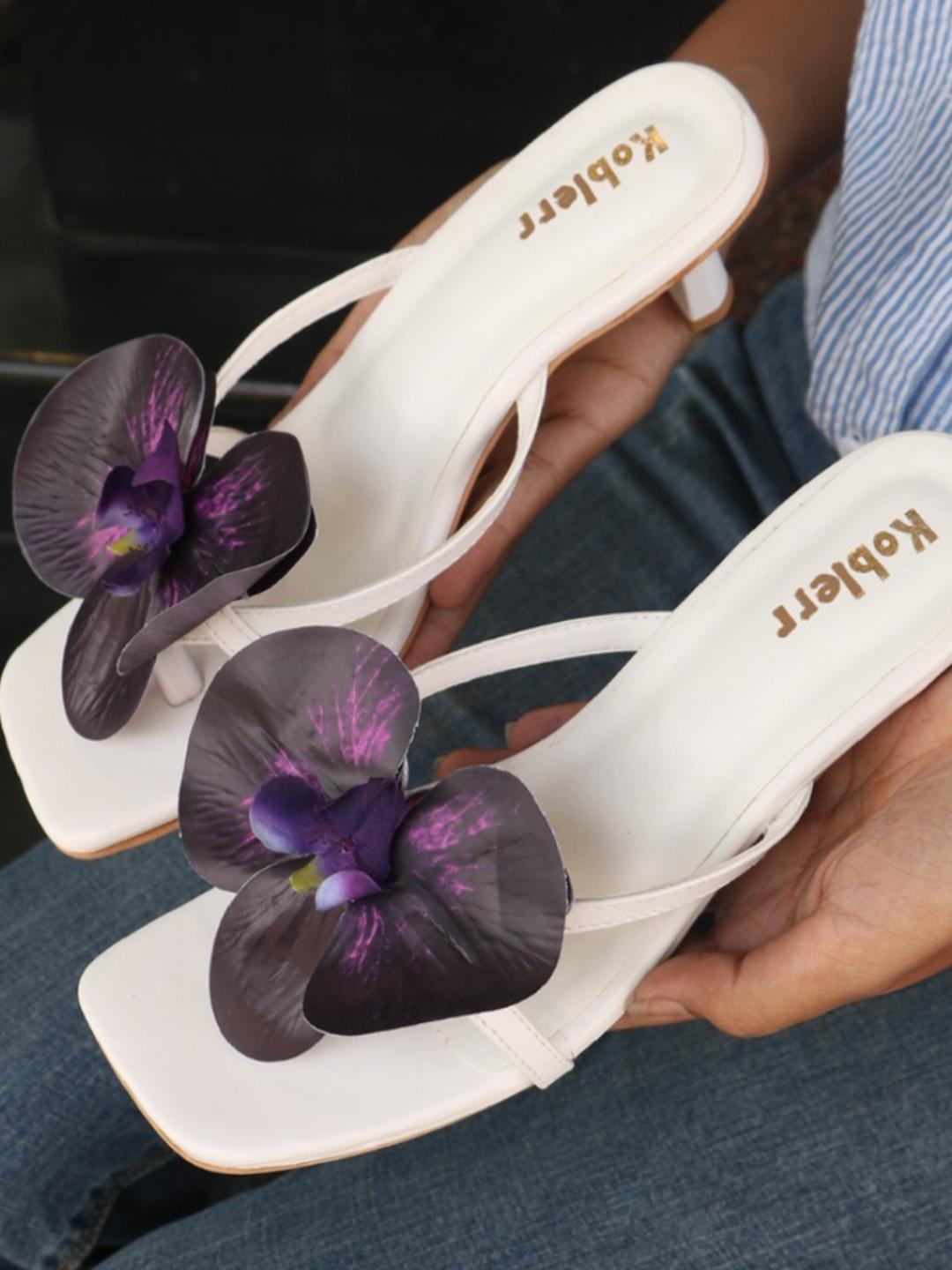 Buy Kobler Women Orchid Flower Kitten Heels - Heels for Women 34982315 ...