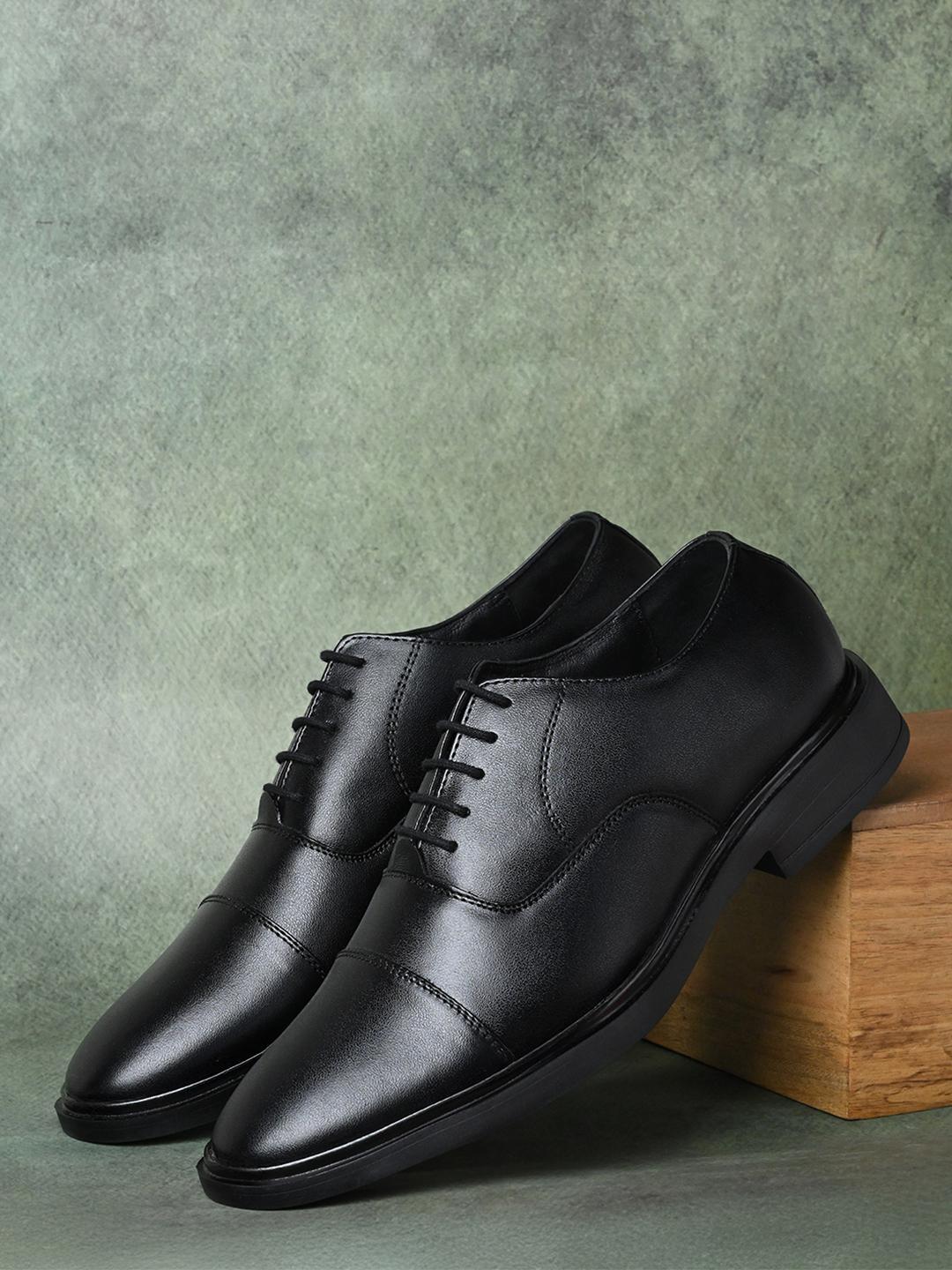 Buy LOUIS STITCH Men Egyptian Black Leather Lace Up Formal Derbys ...