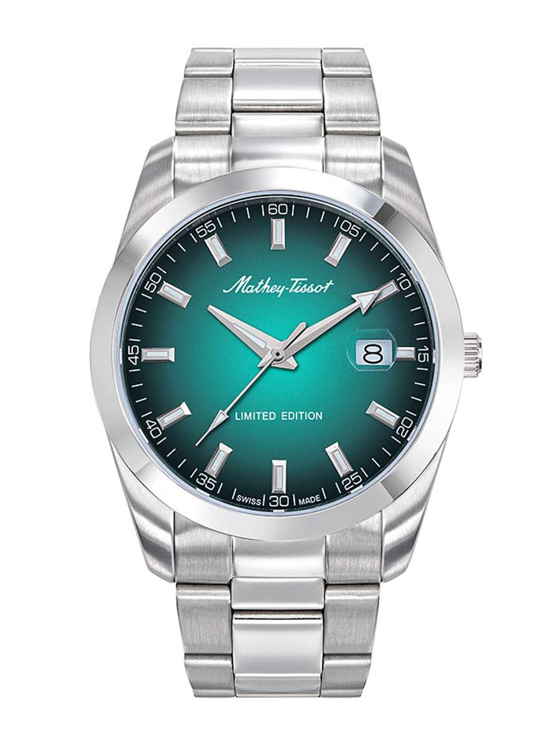Buy Mathey Tissot Swiss Made Men Mathy Sunray Quartz Green Dial Analog ...
