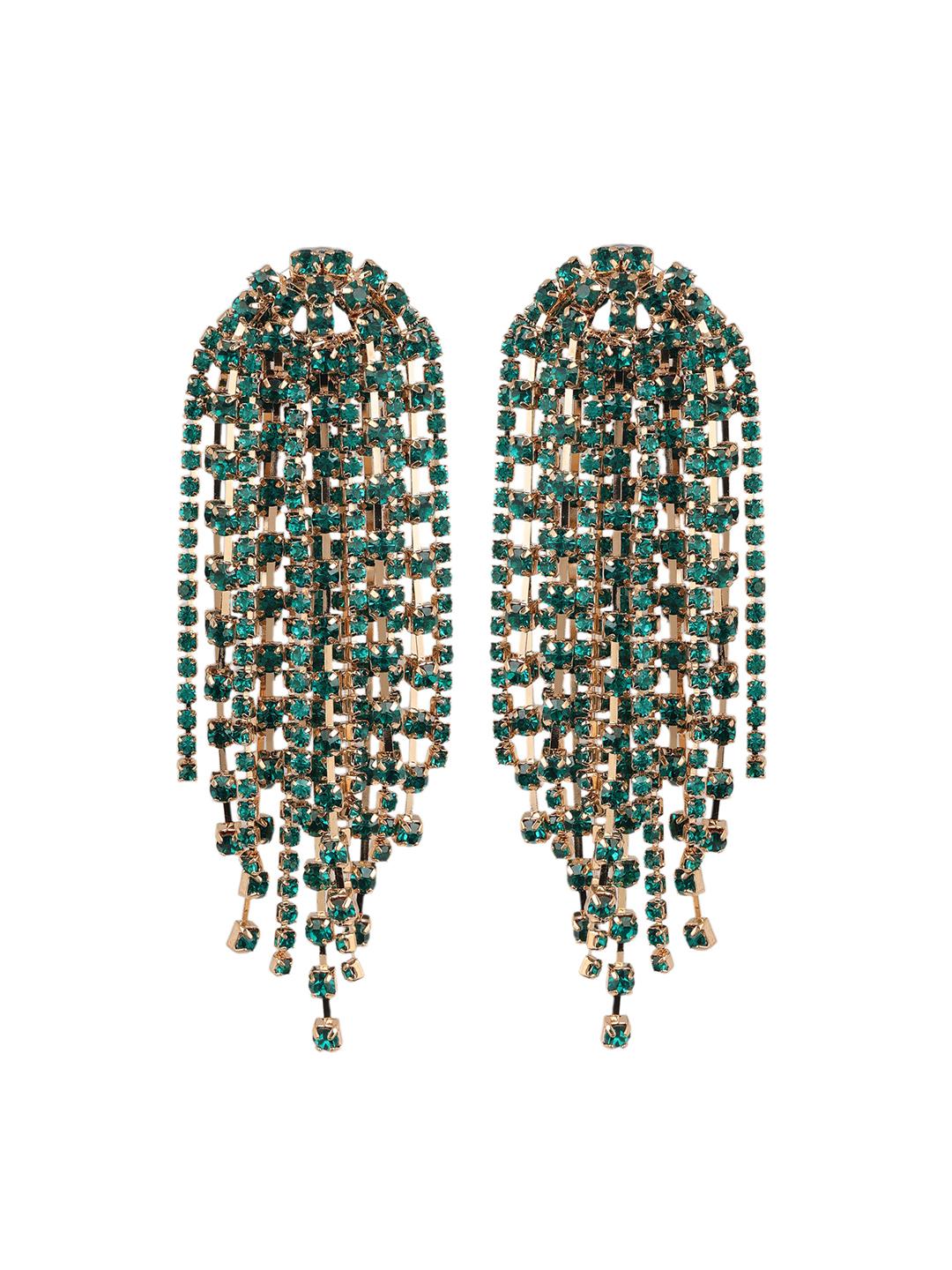 Buy MINJI AND CO. Gold Plated Artificial Stones Studded Contemporary ...