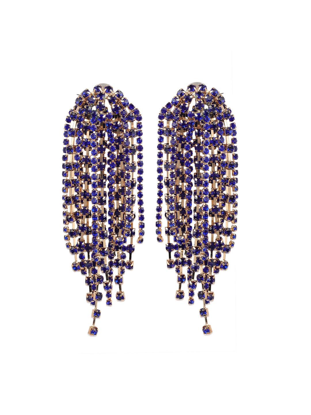 Buy MINJI AND CO. Gold Plated Artificial Stones Studded Contemporary ...