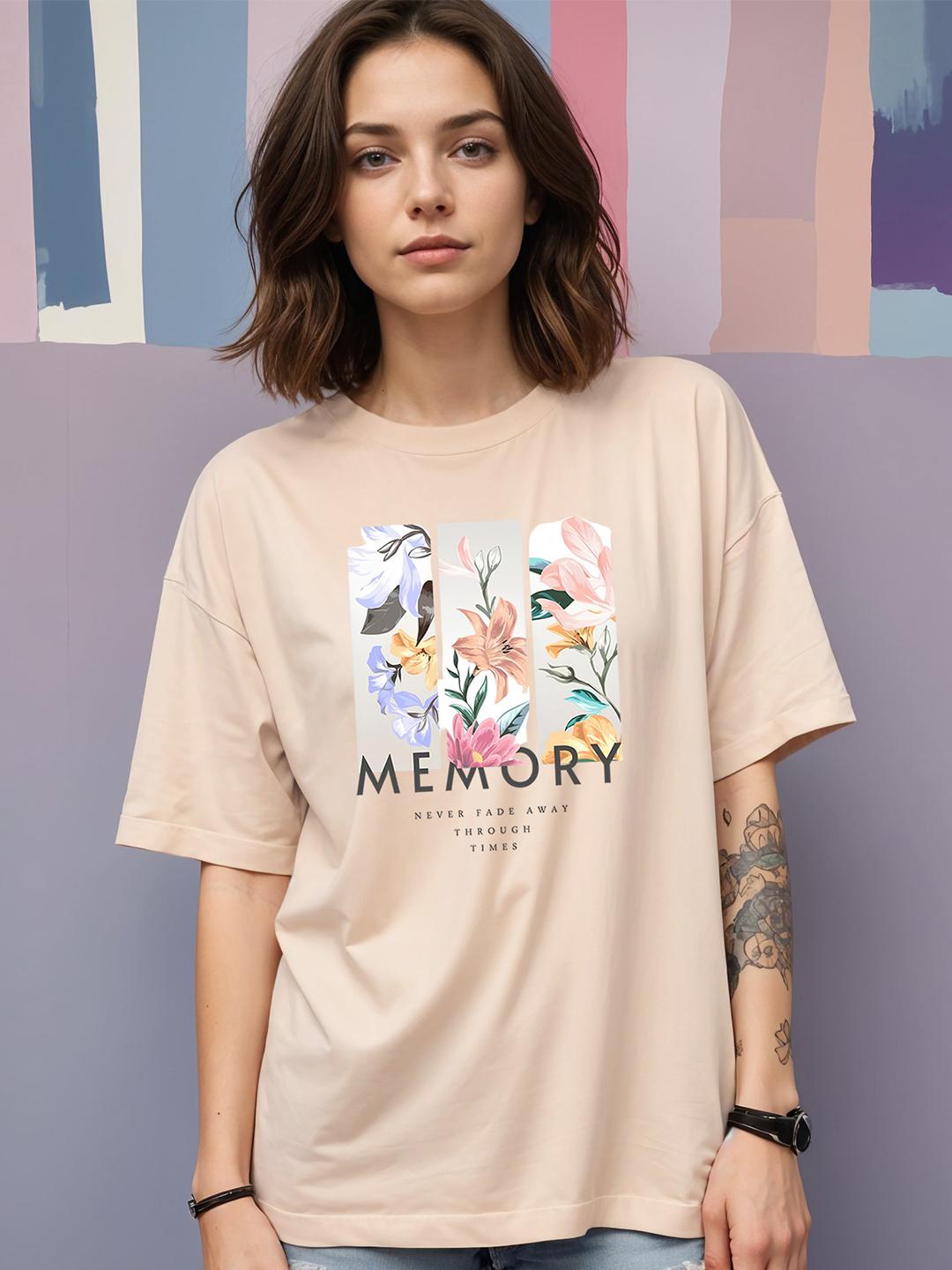 Buy SMARTEES Women Graphic Printed Round Neck Cotton Oversized T Shirt ...